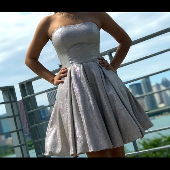 Peaches Boutique | Dresses | Silver Sparkly Dress | Poshmark